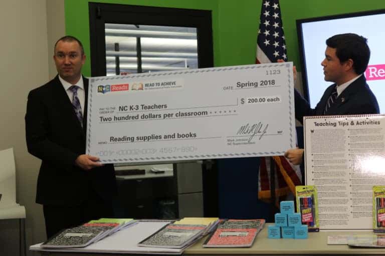 Superintendent Johnson announces $200 for each K-3 reading teacher - EdNC