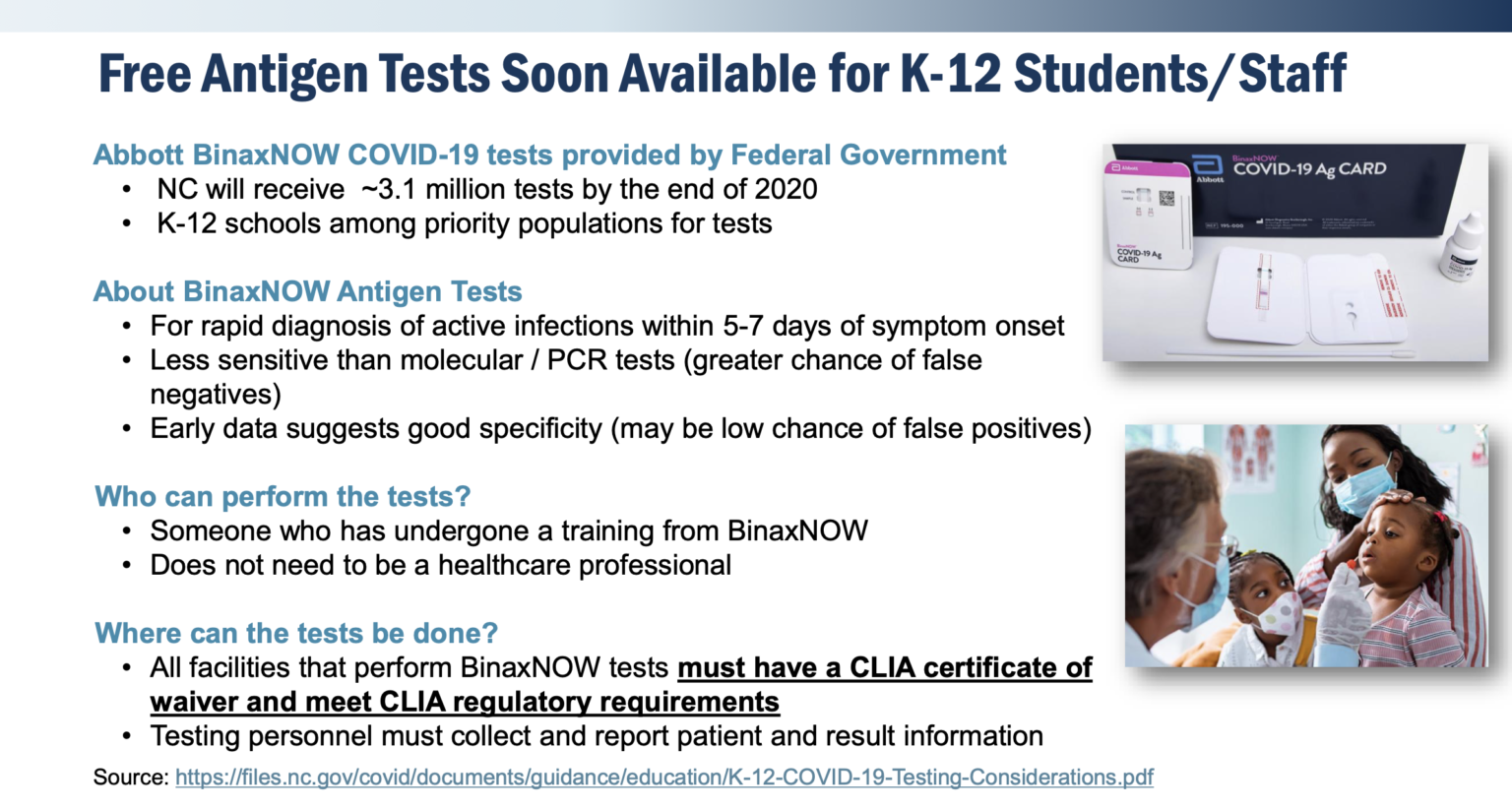 Testing to go ahead, but maybe with lower stakes - EdNC