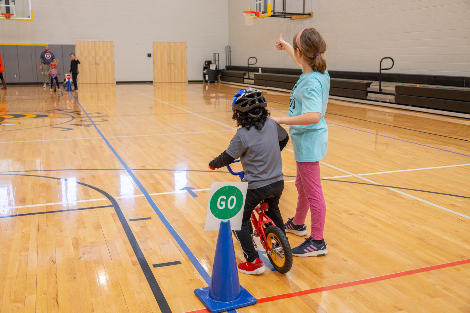 Kindergarteners learn how to ride a bike - EdNC