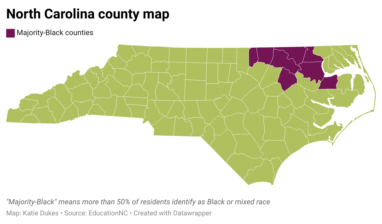 Licensed child care in NC's majority-Black counties - EdNC