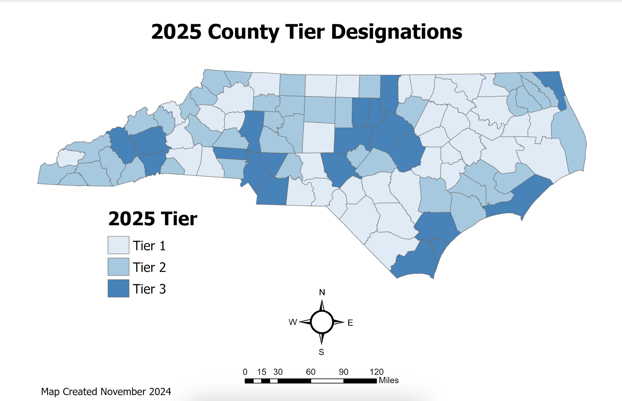 2025 NC county tier designations released - EdNC