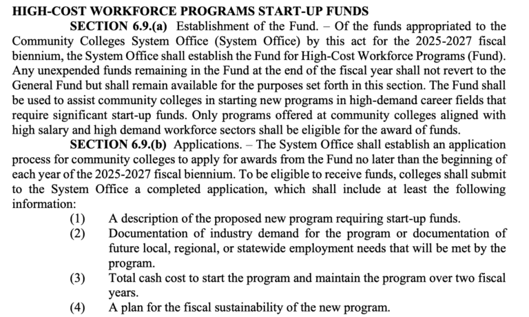 Senate budget funds Propel NC for community colleges - EdNC